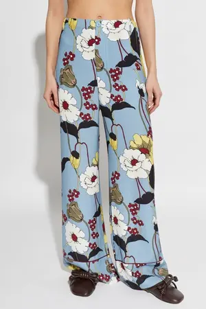 Marni Floral Print Palazzo Trousers - Multicolour