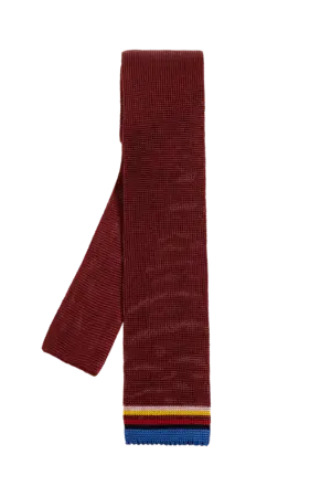 Paul Smith Silk Knit Neck Tie - Red