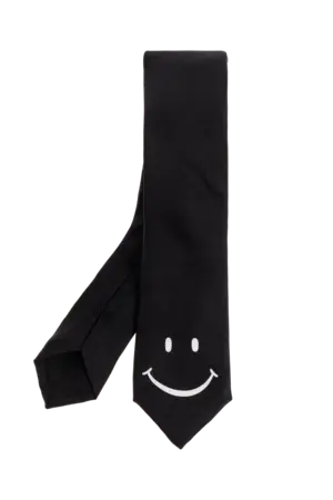 Moschino X Smile Standard Neck Tie - Black