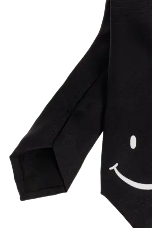 Moschino X Smile Standard Neck Tie - Black