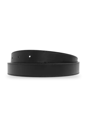 FERRAGAMO Leather Belt With Gold-tone Buckle