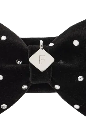 FERRAGAMO Crystal Embellished Velvet Hair Bow