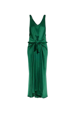 JW Anderson Maxi Dress With Waist Tie - Green
