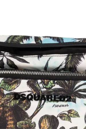 Dsquared2 Belt Bag With Tropical Print And Logo - Multicolour