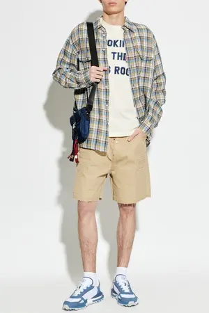 Dsquared2 Linen Shirt With Pockets - Multicolour