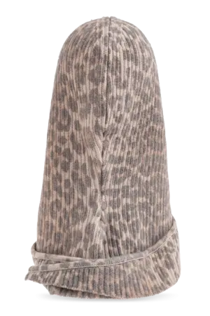 GANNI Balaclava With Logo - Beige