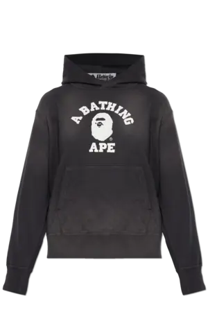 A BATHING APE Hooded Sweatshirt With Logo - Grey