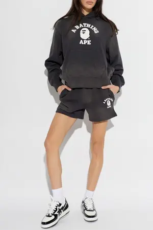 A BATHING APE Hooded Sweatshirt With Logo - Grey