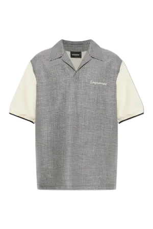 Dsquared2 Wool Polo Shirt With Check Pattern - Multicolour