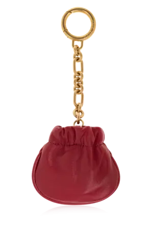 Balmain Leather Keychain - Red