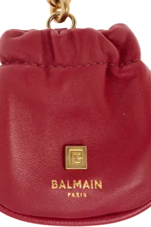 Balmain Leather Keychain - Red