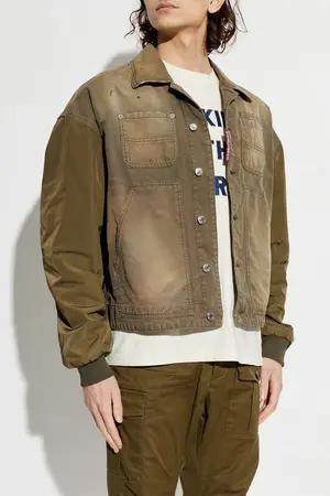 Dsquared2 Vintage Effect Denim Jacket - Brown