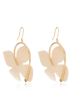 Marni Floral Motif Hoop Earrings - Pink