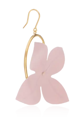 Marni Floral Motif Hoop Earrings - Pink