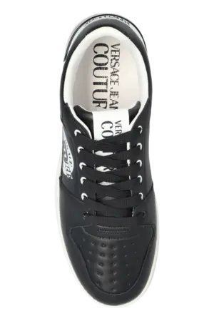 Versace Logo Low-top Sneakers - Black
