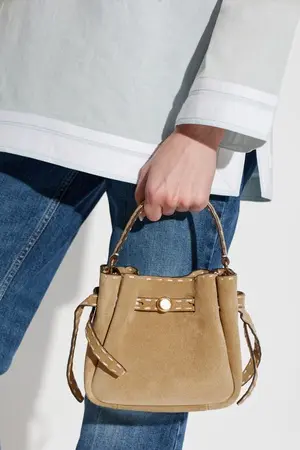 Tory Burch Romy Small Suede Hobo Bag