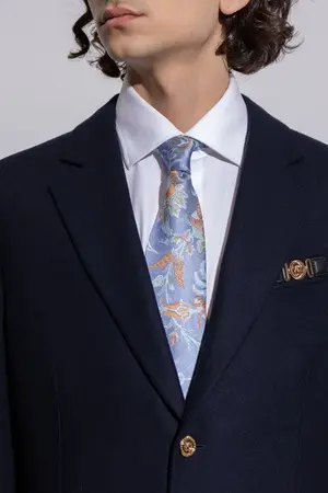 Etro Silk Neck Tie - Blue