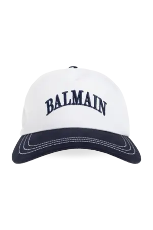 Balmain Baseball Cap With Embroidered Logo - White