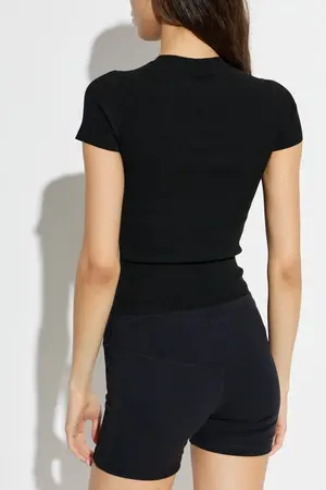 Alexander Wang Logo Ribbed Top