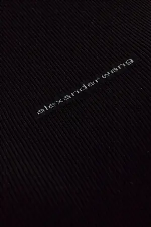 Alexander Wang Logo Ribbed Top