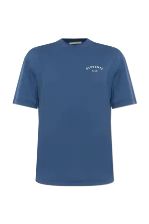 Eleventy T-shirt With Printed Logo - Blue