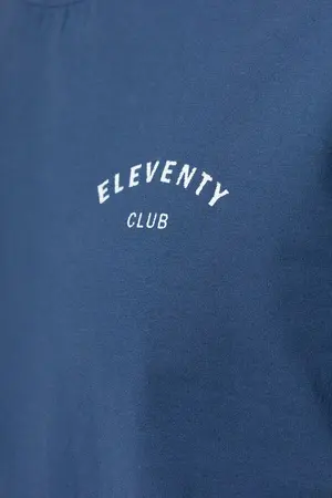 Eleventy T-shirt With Printed Logo - Blue