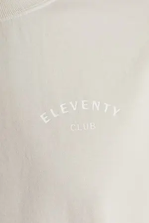 Eleventy T-shirt With Printed Logo - Grey