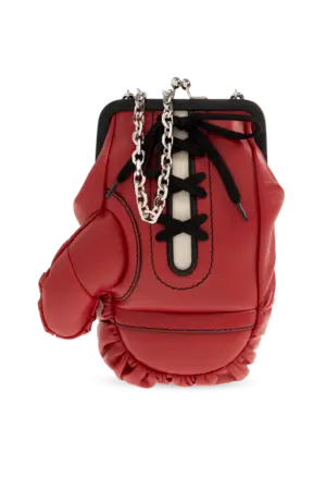 Moschino Shoulder Bag With Glove Motif - Red