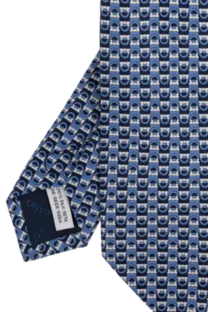 FERRAGAMO Silk Tie - Blue