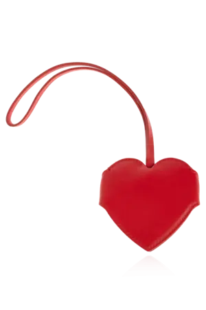 FERRAGAMO Leather Heart-shaped Pendant - Red