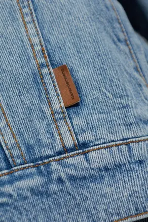 Alexander Wang Denim Jacket With Distressed Detail - Blue