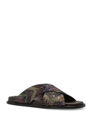 Missoni Patterned Slides - Brown