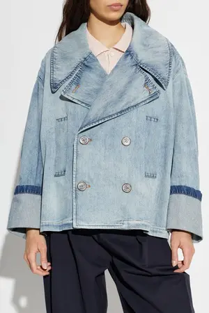 MAISON MARGIELA Double-breasted Denim Jacket - Blue