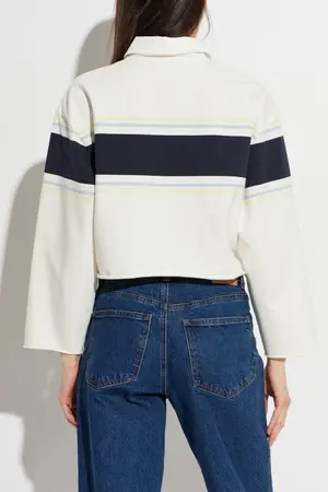 RE/DONE Short Loose-fit Polo - White