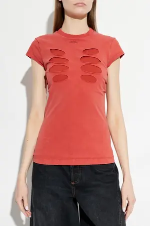 AVAVAV T-shirt With Cut-outs - Red