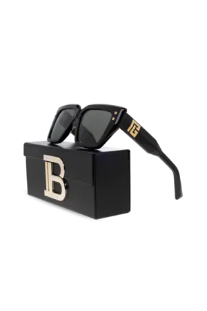 Balmain Oversized Rectangle Sunglasses - Black