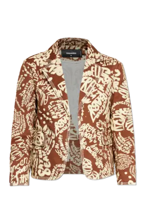 Dsquared2 Tailored Blazer With Open Lapels - Brown