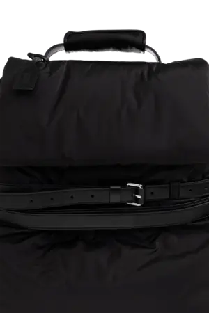Moschino Backpack With Leather Strap - Black