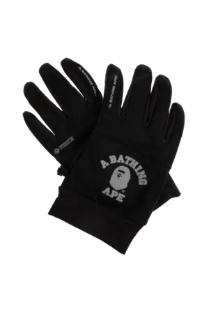 A BATHING APE Gloves With Logo - Black