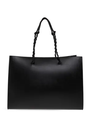 JIL SANDER Leather Shopper Bag - Black