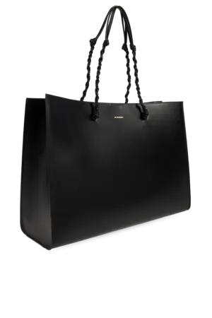 JIL SANDER Leather Shopper Bag - Black