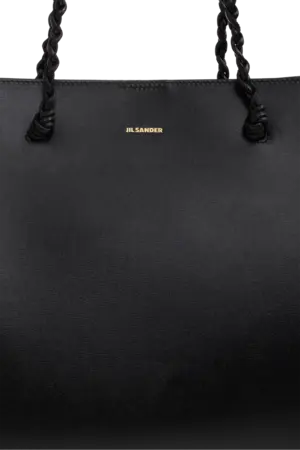 JIL SANDER Leather Shopper Bag - Black
