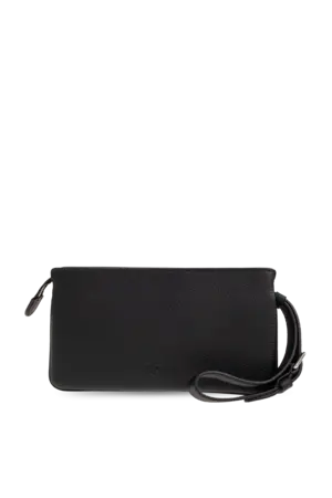 TOD’S Leather Wallet With Wrist Strap - Black