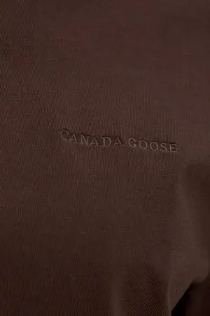 Canada Goose T-shirt With Embroidered Logo - Brown