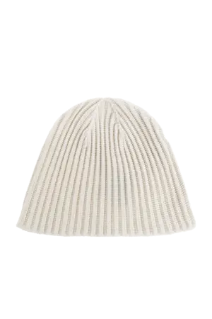Issey Miyake Ribbed Beanie - Beige
