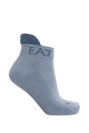 EA7 Logo Ankle Socks - Blue