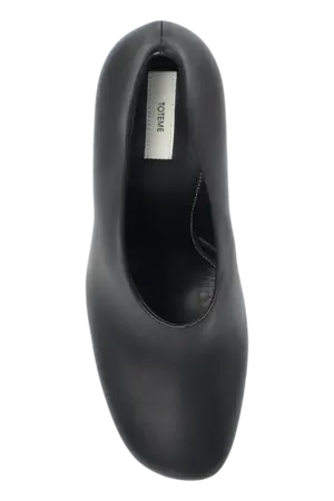 TOTEME Leather Heeled Pumps - Black