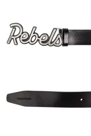 Dsquared2 Leather Belt With 'rebels' Buckle
