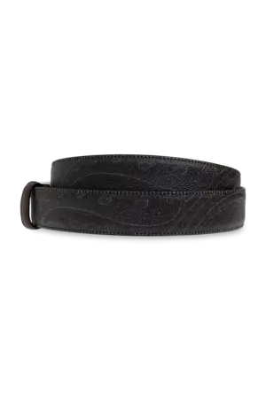 Etro Reversible Leather And Canvas Belt - Brown