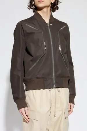 Rick Owens Denim Bomber Jacket - Brown